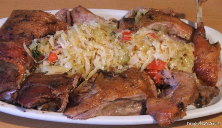 Gasca de curte, cu portocale